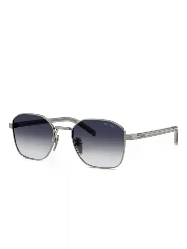 Prada Geometric-frame Sunglasses - Silver