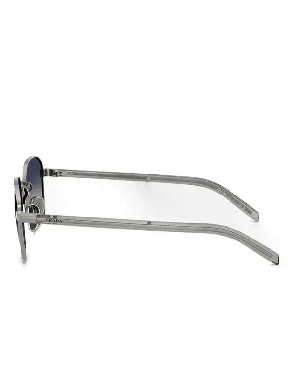 Prada Geometric-frame Sunglasses - Silver