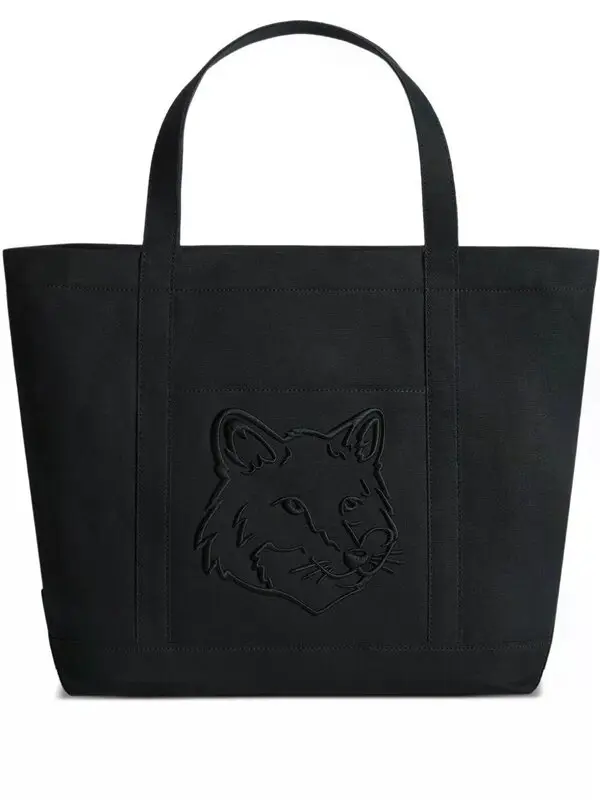Maison Kitsuné Large Fox Head Tote Bag - Black