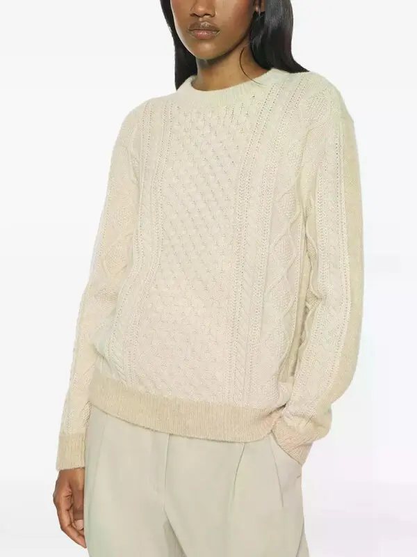 Maison Kitsuné Crew-neck Cable Knit Sweater