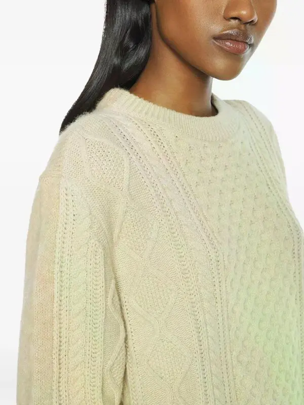 Maison Kitsuné Crew-neck Cable Knit Sweater