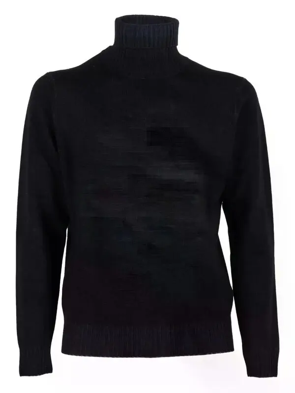 FILIPPO DE LAURENTIIS Turtleneck Ribbed Knit Sweater