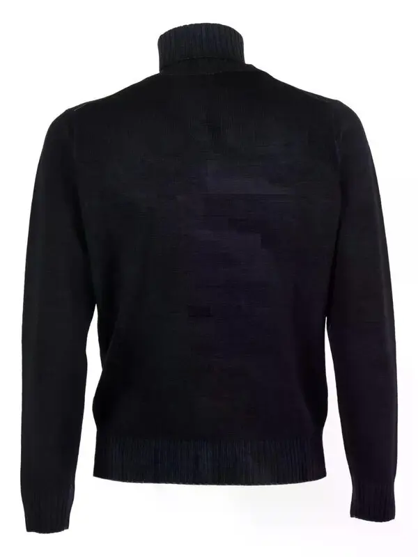 FILIPPO DE LAURENTIIS Turtleneck Ribbed Knit Sweater