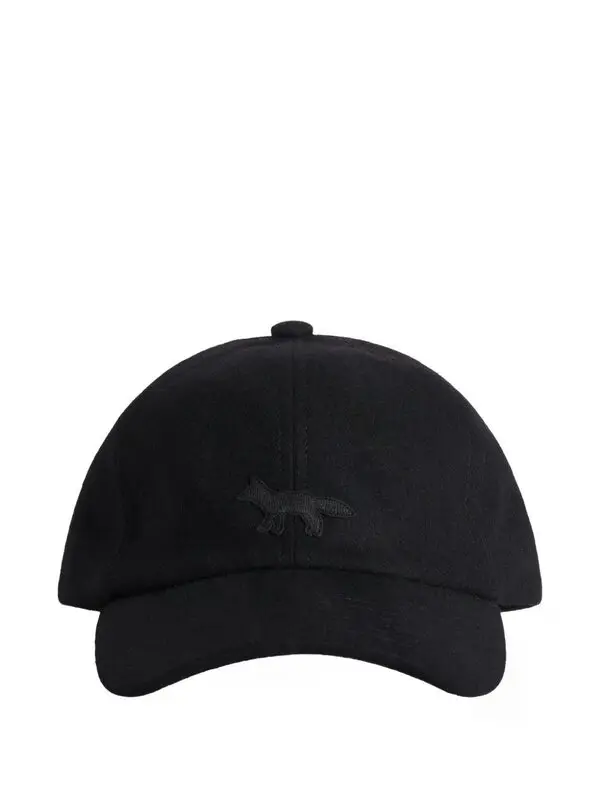 Maison Kitsuné Fox-print Baseball Cap - Black