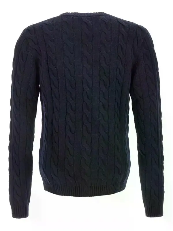 SUN 68 Cable-knit Logo Sweater