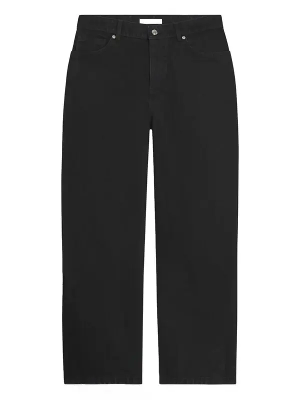 Maison Kitsuné Belt-loops Denim Trousers - Black