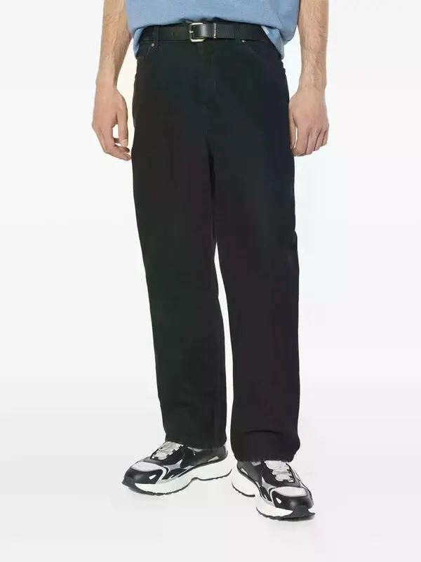 Maison Kitsuné Belt-loops Denim Trousers - Black