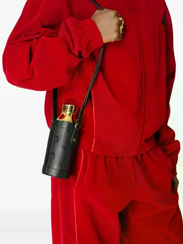 MARINE SERRE Moon Canvas Bottle Holder - Black