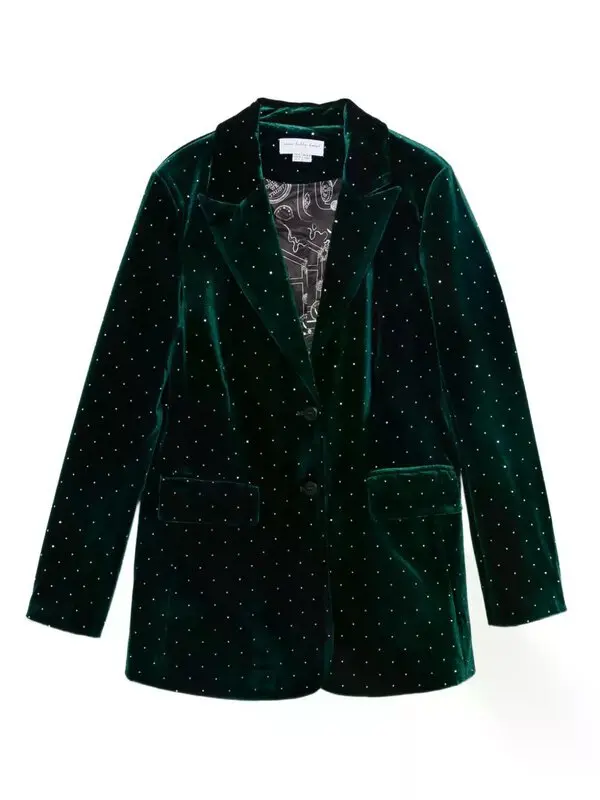 NEVER FULLY DRESSED Embellished Velvet Blazer