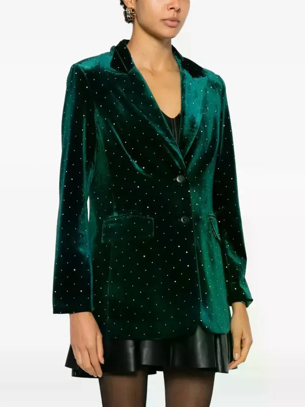 NEVER FULLY DRESSED Embellished Velvet Blazer