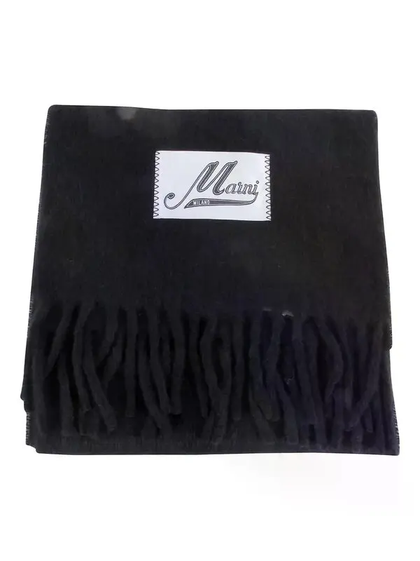 Marni Fringed-trims Scarf - Black