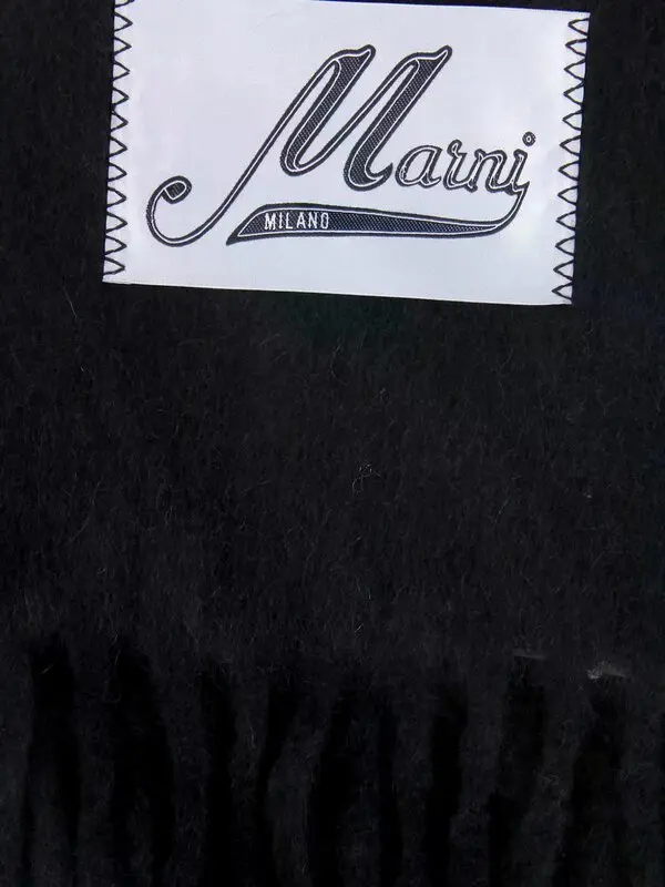 Marni Fringed-trims Scarf - Black