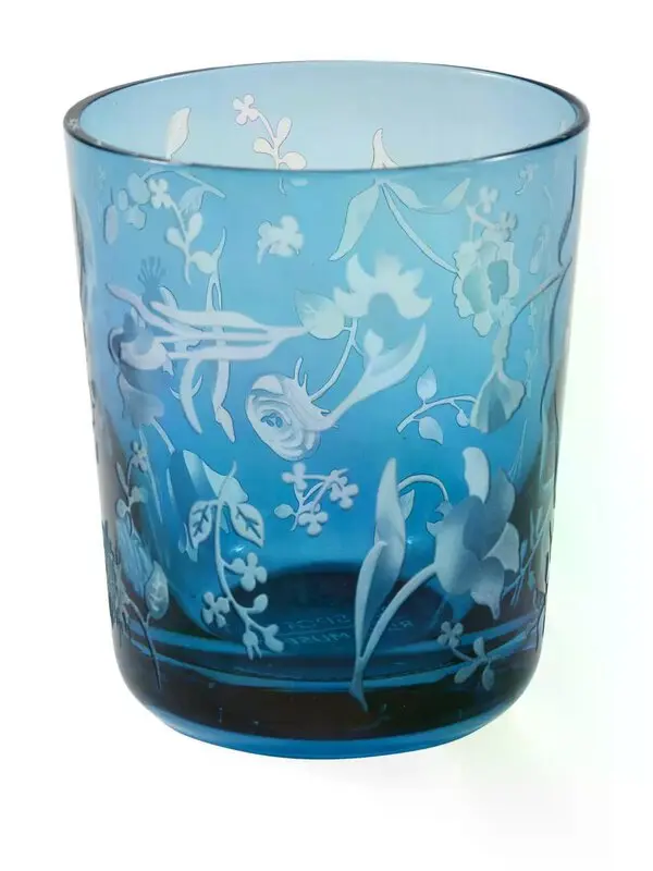 POLSPOTTEN Engraved-floral Glass Tumblers