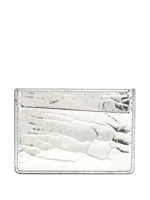 MAISON MARGIELA Textured Card Holder - Silver