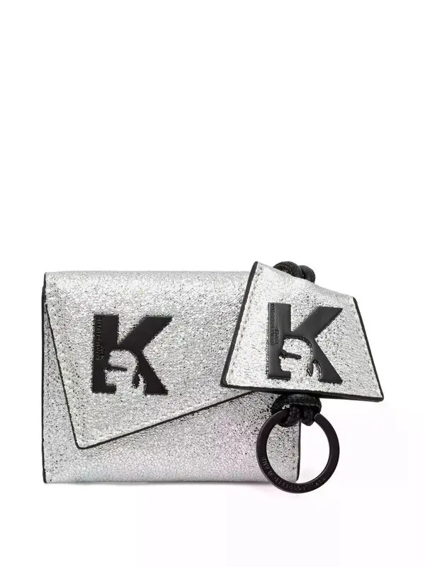 Karl Lagerfeld Klj Geo Bifold Kchain Shiny Gp - Silver