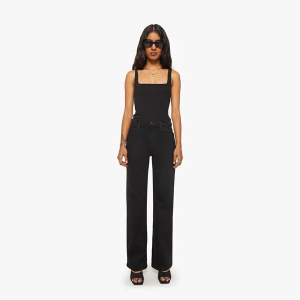 MOTHER Petites The Lil Kick It Jeans - Black