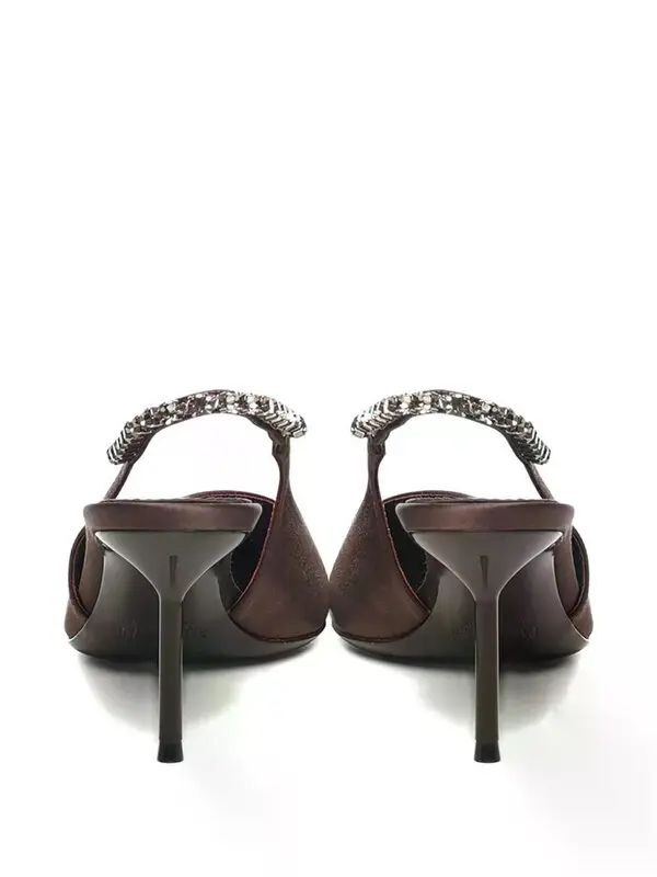 Paris Texas 70mm Lidia Slingback Pumps - Brown