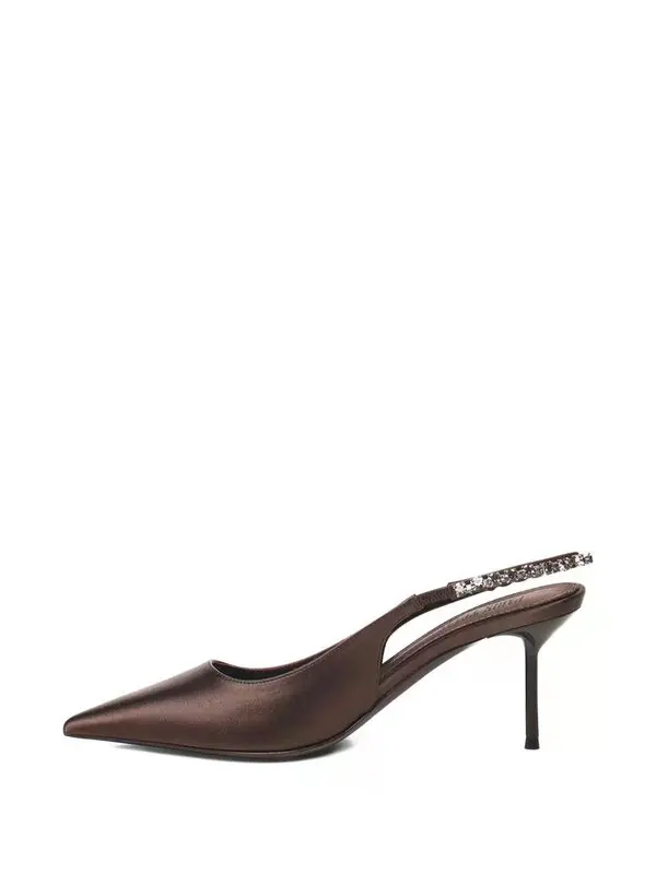 Paris Texas 70mm Lidia Slingback Pumps - Brown
