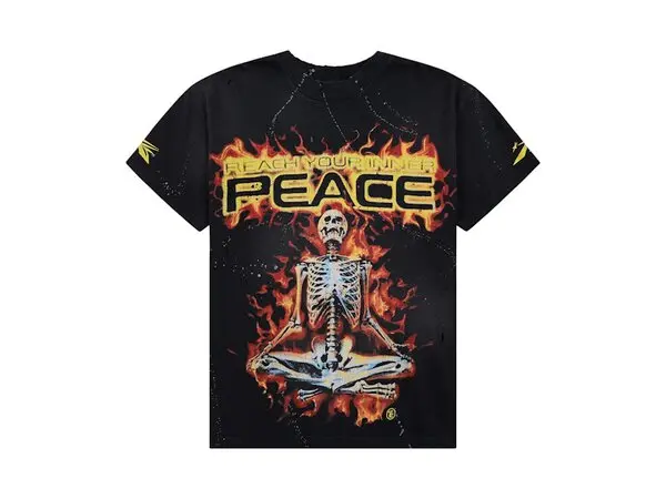 HELLSTAR Inner Peace Skeleton Tee Shirt - Black