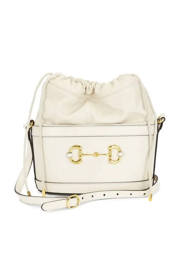Gucci Horsebit 1955 Bucket Bag - Mystic White