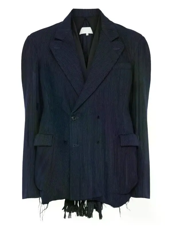 MAISON MARGIELA Striped Double-breasted Blazer