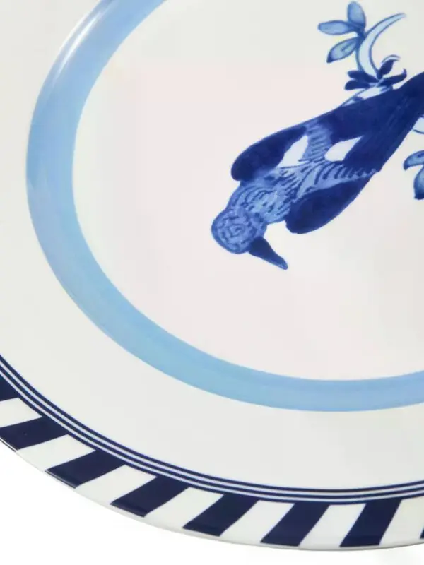 POLSPOTTEN Striped Porcelain Dinner Plates