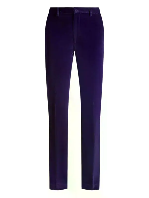 Etro Stretch Velvet Tailored Trousers - Purple