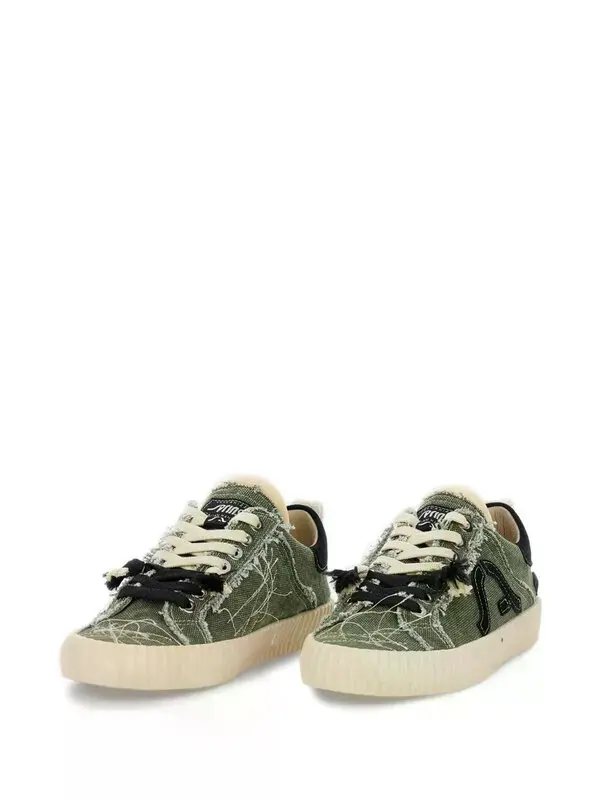 SPRINGA Canvas Frayed-trim Sneakers