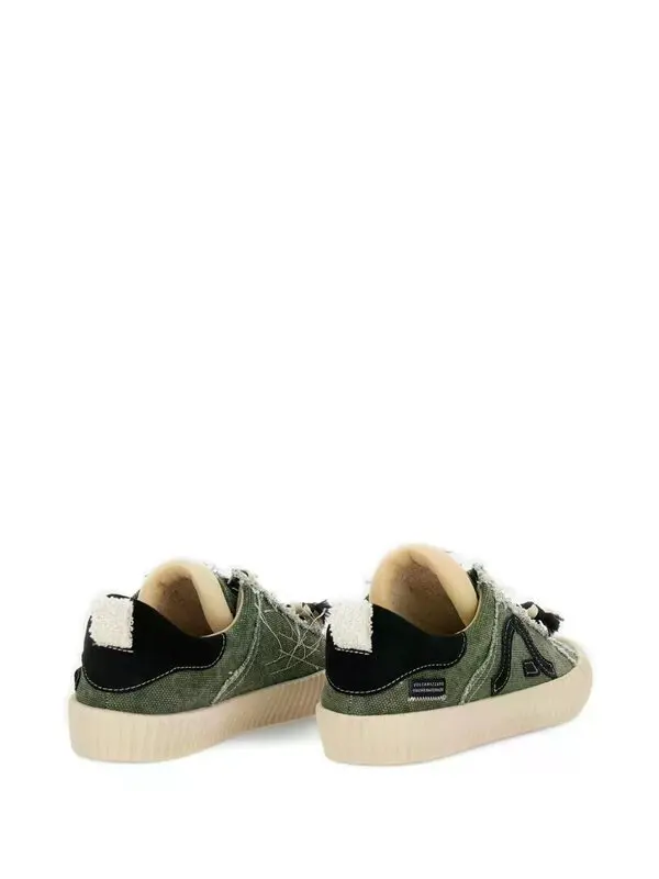 SPRINGA Canvas Frayed-trim Sneakers