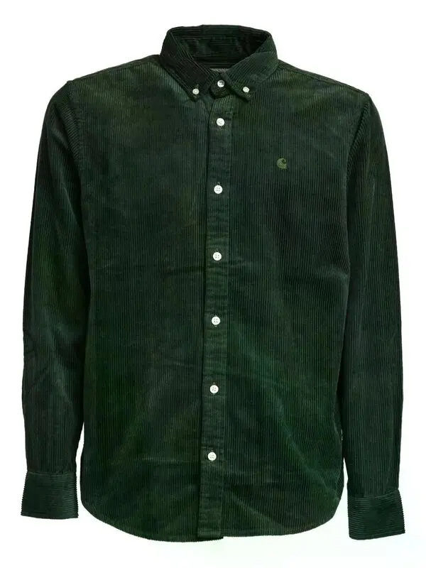 Carhartt Work In Progress Button-down Logo Shirt - Green