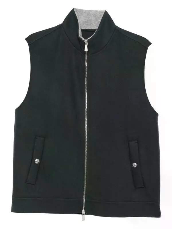 Eleventy Zip Vest - Grey