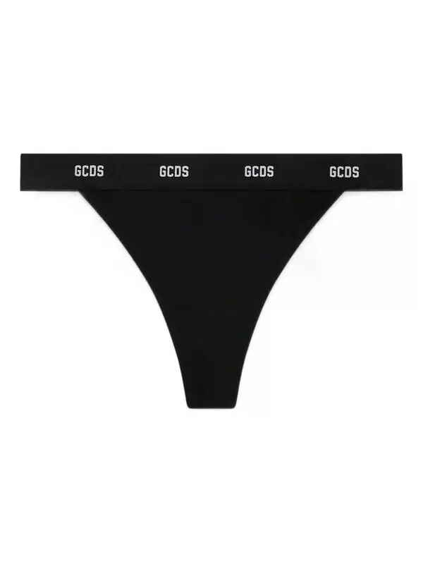 Gcds Logo-band Thong - Black