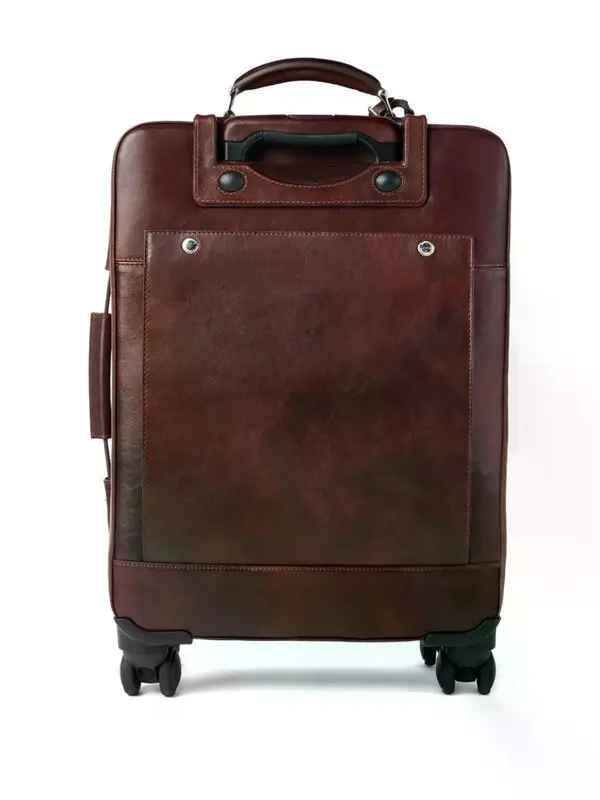 Brunello Cucinelli Leather Wheeled Suitcase - Red