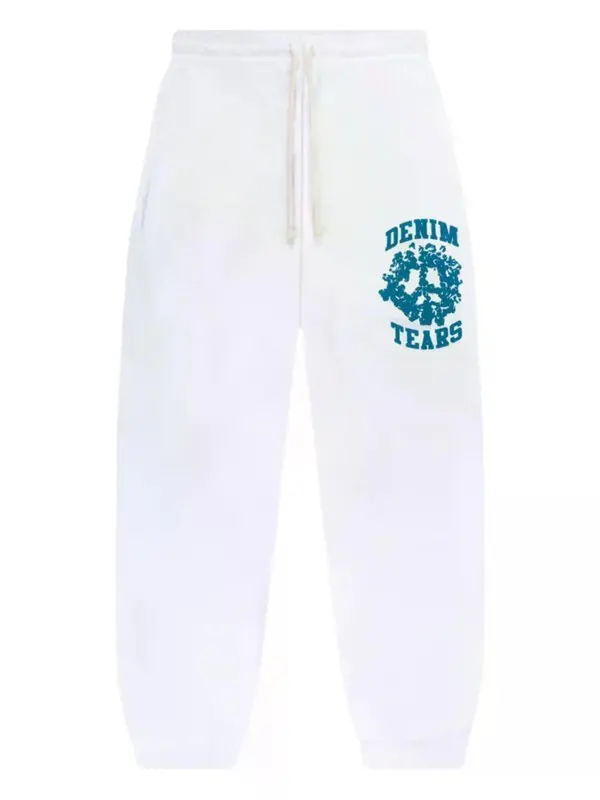 DENIM TEARS University Graphic-print Track Pants - White