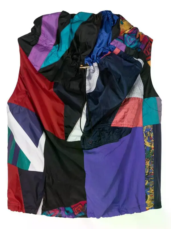 AZ FACTORY Patchwork Sleeveless Hoodie