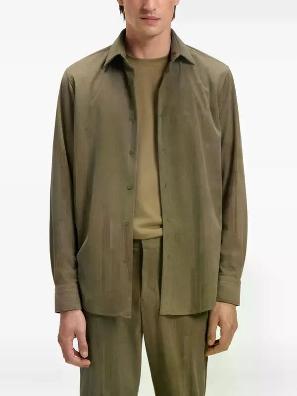 BOSS Ribbed Long-sleeve Shirt