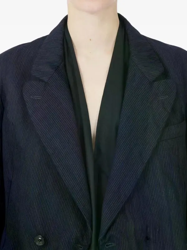 MAISON MARGIELA Striped Double-breasted Blazer
