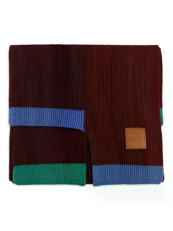 Loewe Colourblock Scarf - Red