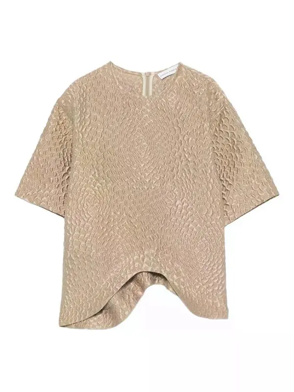 NICCOLO PASQUALETTI Onda Textured Short-sleeve Top