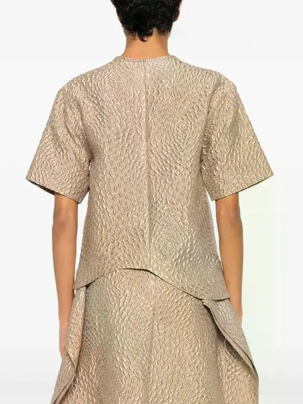 NICCOLO PASQUALETTI Onda Textured Short-sleeve Top