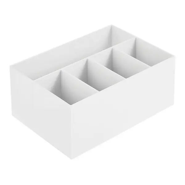 IDESIGN 5-section Divided Vanity Organizer For Cosmetic Storage - White