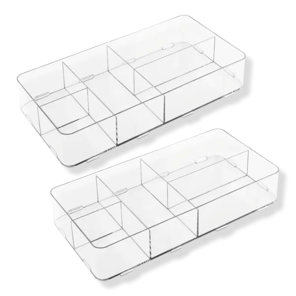 IDESIGN Interlocking 5-section Plastic Drawer Organizer - One-color