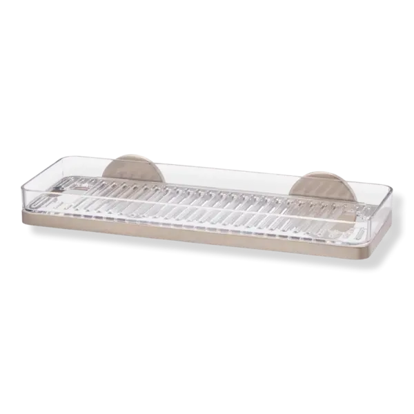 IDESIGN Self-adhesive Shower Shelf With Razor Holder - Satin