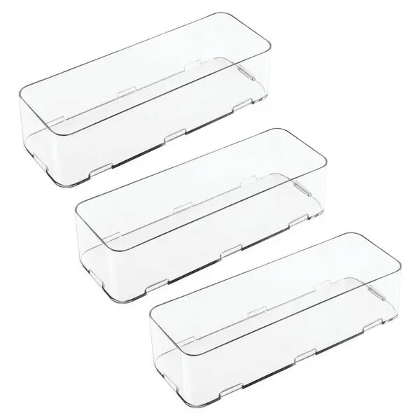 IDESIGN Interlocking Plastic Drawer Organizer - One-color