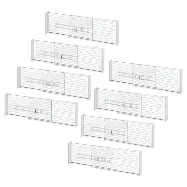 IDESIGN 8-pack Plastic Adjustable Deep Drawer Dividers - One-color