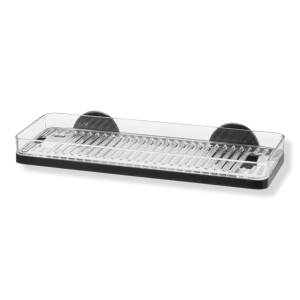 IDESIGN Self-adhesive Shower Shelf With Razor Holder - Matte Black
