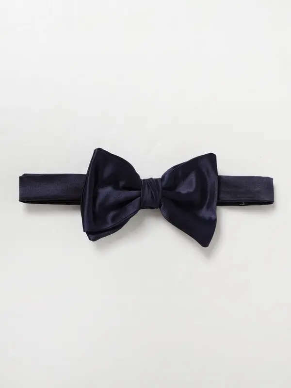 Emporio Armani Silk Bow Tie - Blue