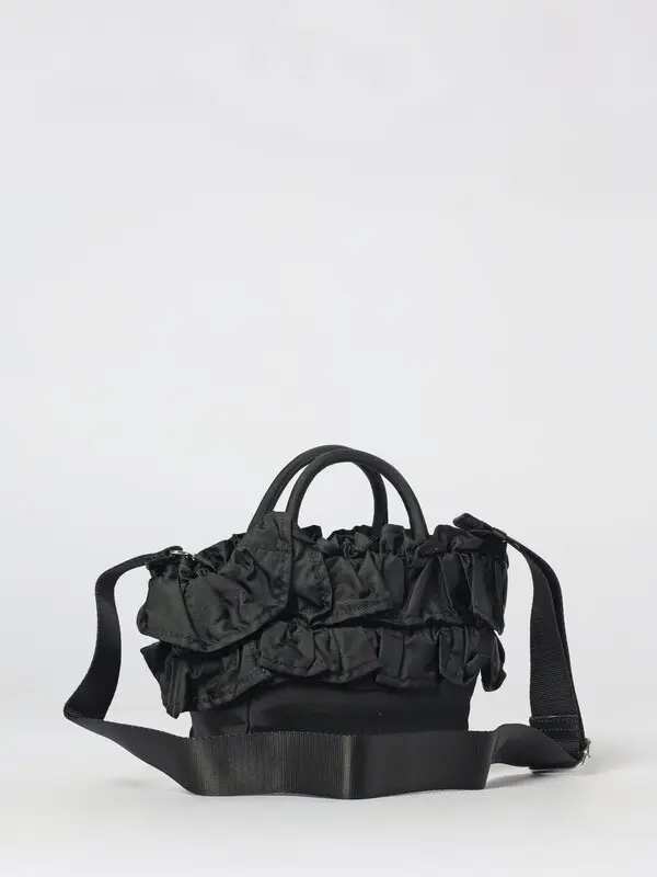 GANNI Mini Bag With Ruffle Detail - Black