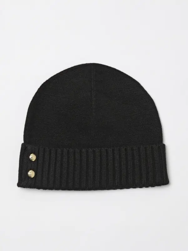 Ralph Lauren Beanie With Gold Tone Embellishments - Black