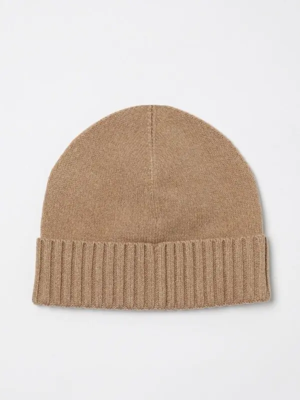 Ralph Lauren Beanie With Gold Tone Embellishments - Camel